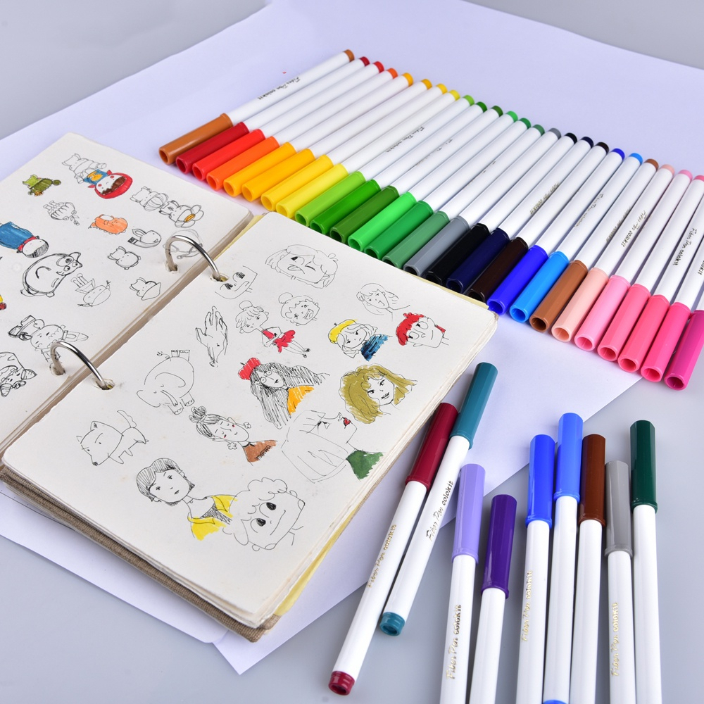 [Có Quà Tặng Kèm]Bút lông màu Fiber Pen Thiên Long Colokit - Có thể rửa ...