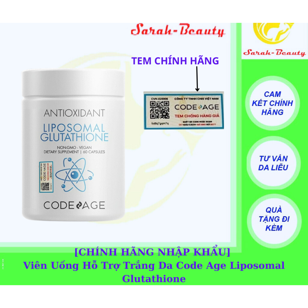 [CHÍNH HÃNG NHẬP KHẨU] Viên Uống Hỗ Trợ Trắng Da Code Age Liposomal ...