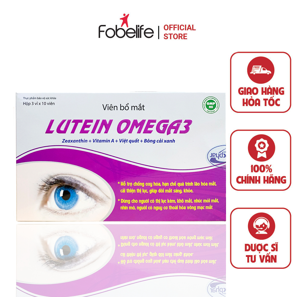 Viên Uống Bổ Mắt Lutein Fobe Giúp Mắt Khỏe Giảm Khô Mắt, Mờ Mắt, Mỏi Mắt | Shopee Việt Nam