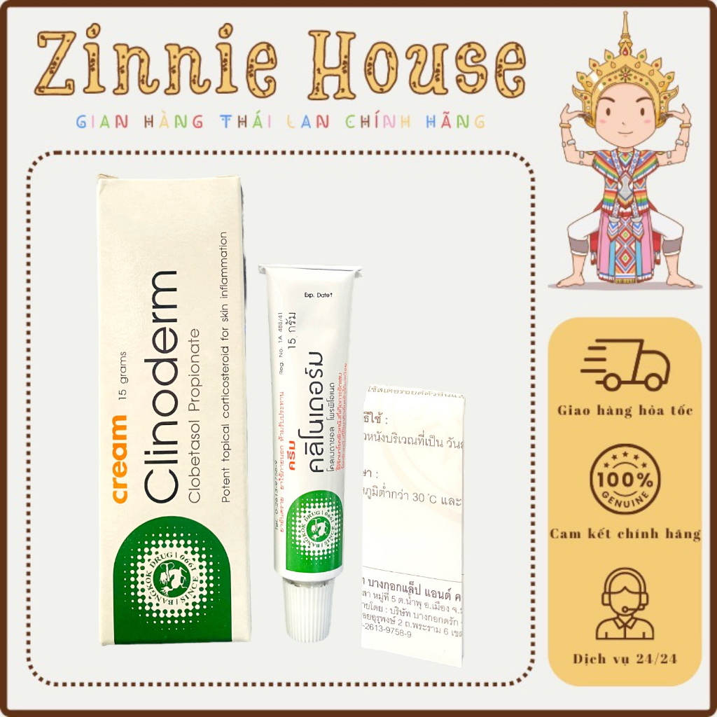 [CHÍNH HÃNG] Kem bôi vảy n.ến, khô da Clinoderm Thái Lan tuýp 15g ...