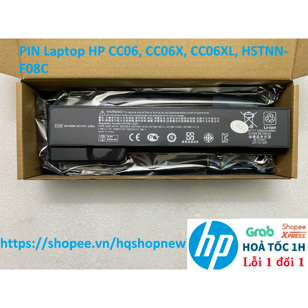 ⚡️ PIN Laptop HP CC06, CC06X, CC06XL, HSTNN-F08C | Shopee Việt Nam