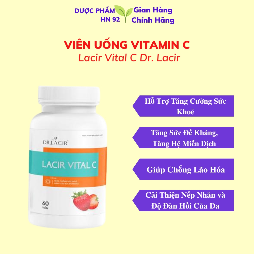 Viên Uống Vitamin C Lacir Vital C Dr Lacir Chính Hãng Giúp Sáng Da Nâng Cao Sức Đề Kháng ...
