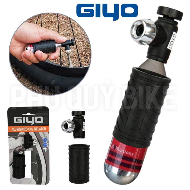 Đầu Bơm CO2 GIYO Dùng Được Cho Van Xe Đạp & Van Honda | Shopee Việt Nam