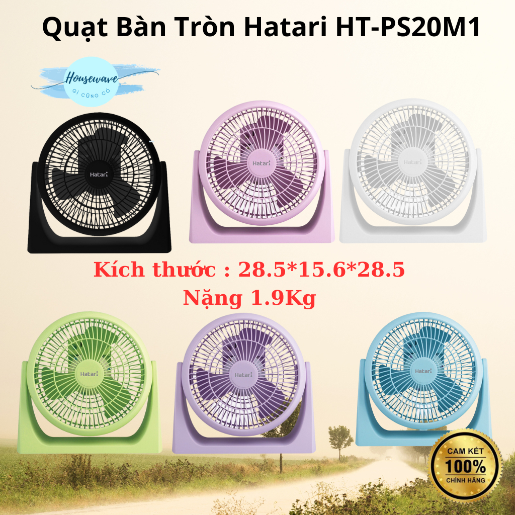 Quạt bàn tròn Hatari HT-PS20M1 - Màu Ngẫu Nhiên - Hàng Chính Hãng ...
