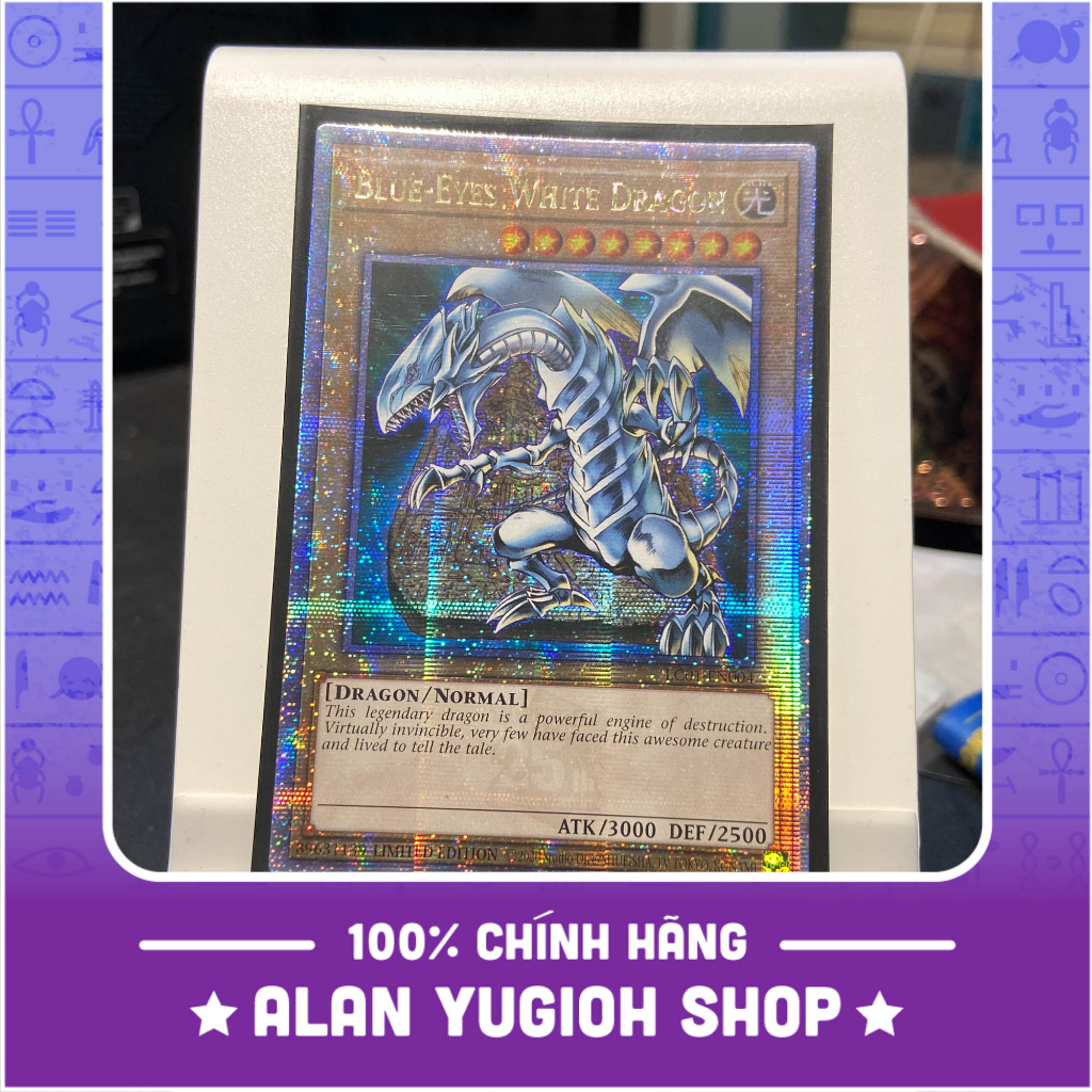 [UK] [ Bài Yugioh Chính Hãng ] Blue-Eyes White Dragon - LC01-EN004 - Quarter Century Secret Rare ...