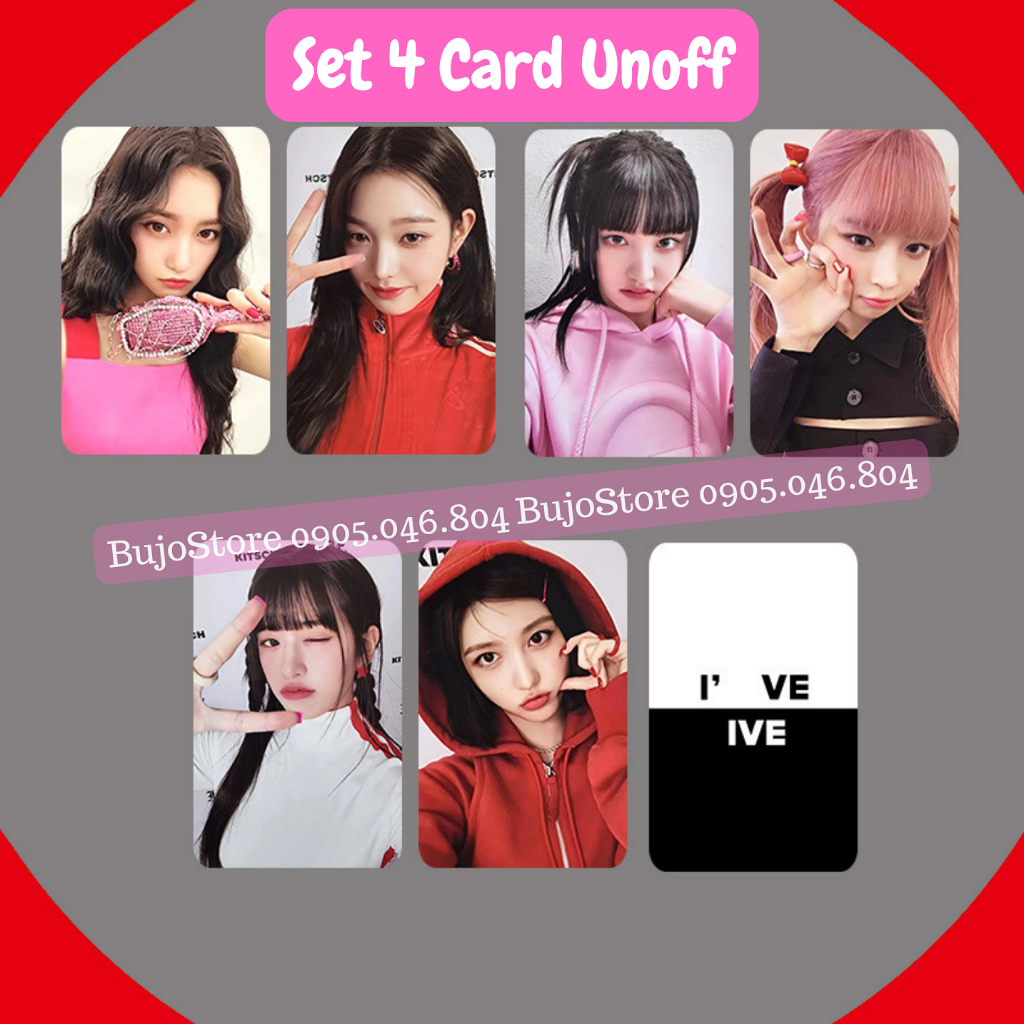 6 Card UNOFF bo góc nhóm nhạc IVE IAM An Yujin, Gaeul, Rei, Jang Wonyoung, Liz, Leeseo cửa hàng ...