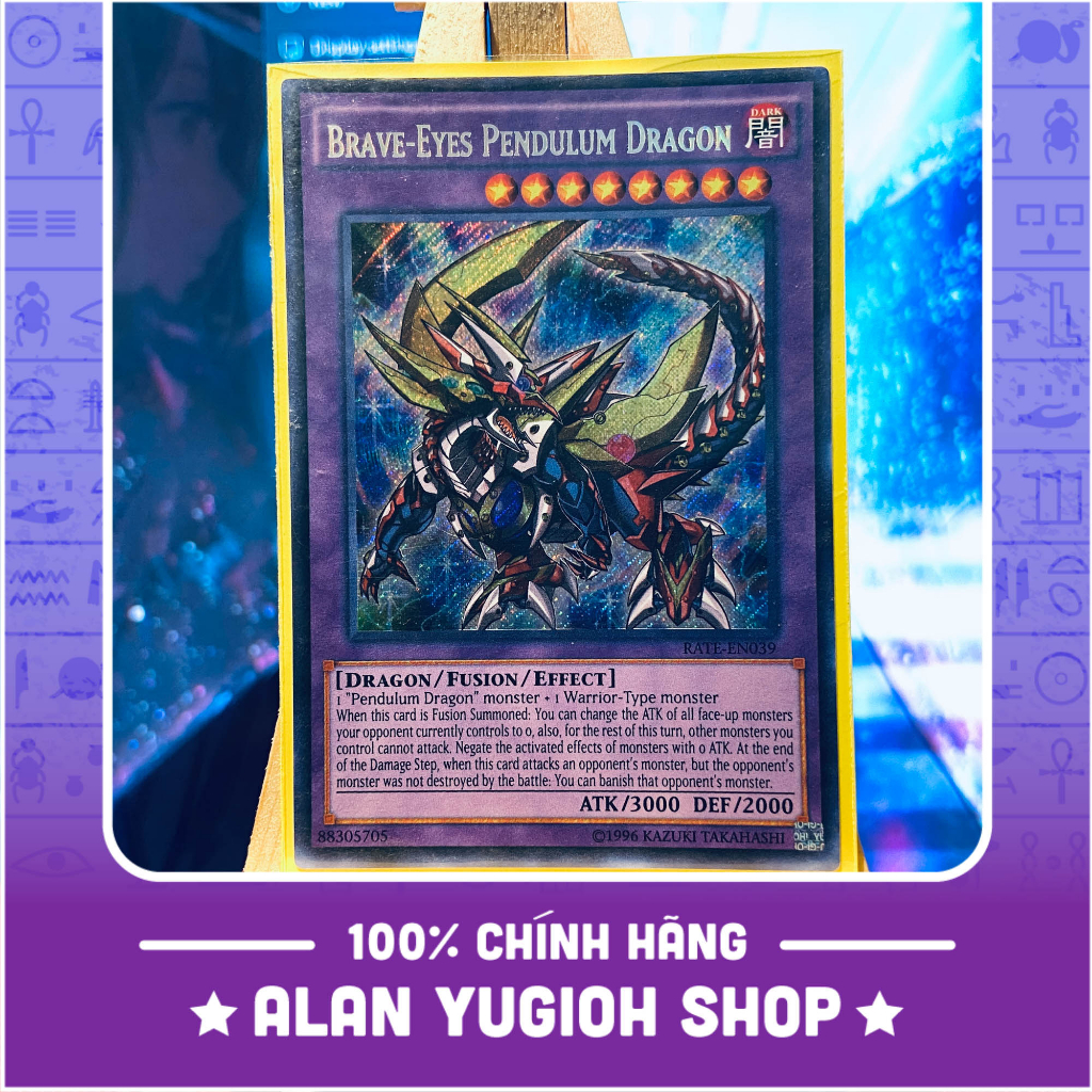 [US] [ Bài Yugioh Chính Hãng ] Brave-Eyes Pendulum Dragon - RATE-EN039 ...