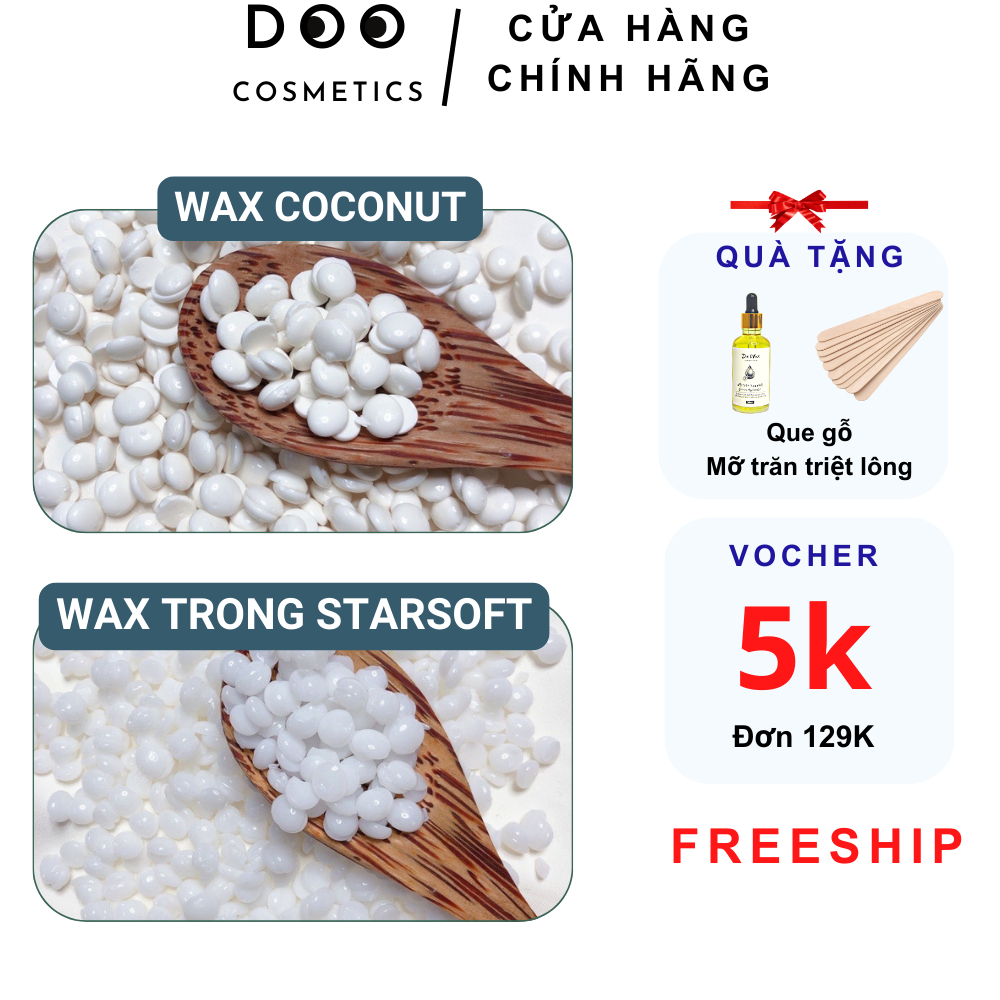[Che tên, 300g] Sáp wax nóng Coconut siêu bám lông, sáp wax lông nách ...