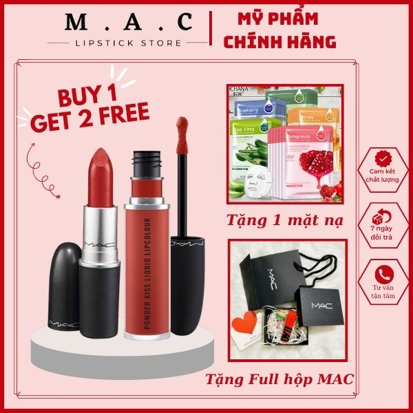 Son MAC chinh hãng Ruby Woo, Marrakesh, Chili các màu đẹp nhất, son MAC ...