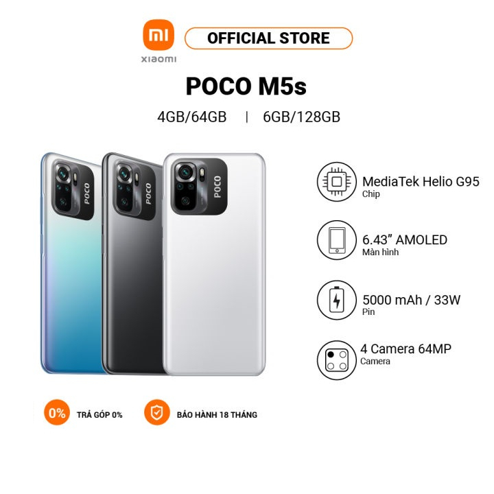 [Mã ELXMM5S giảm 200K đơn 3TR] Điện thoại Xiaomi POCO M5s Màn hình ...