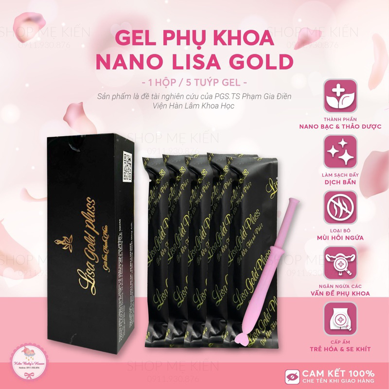 Gel phụ khoa nano Lisa Gold làm sạch, khử mùi và hỗ trợ se khít vùng ...