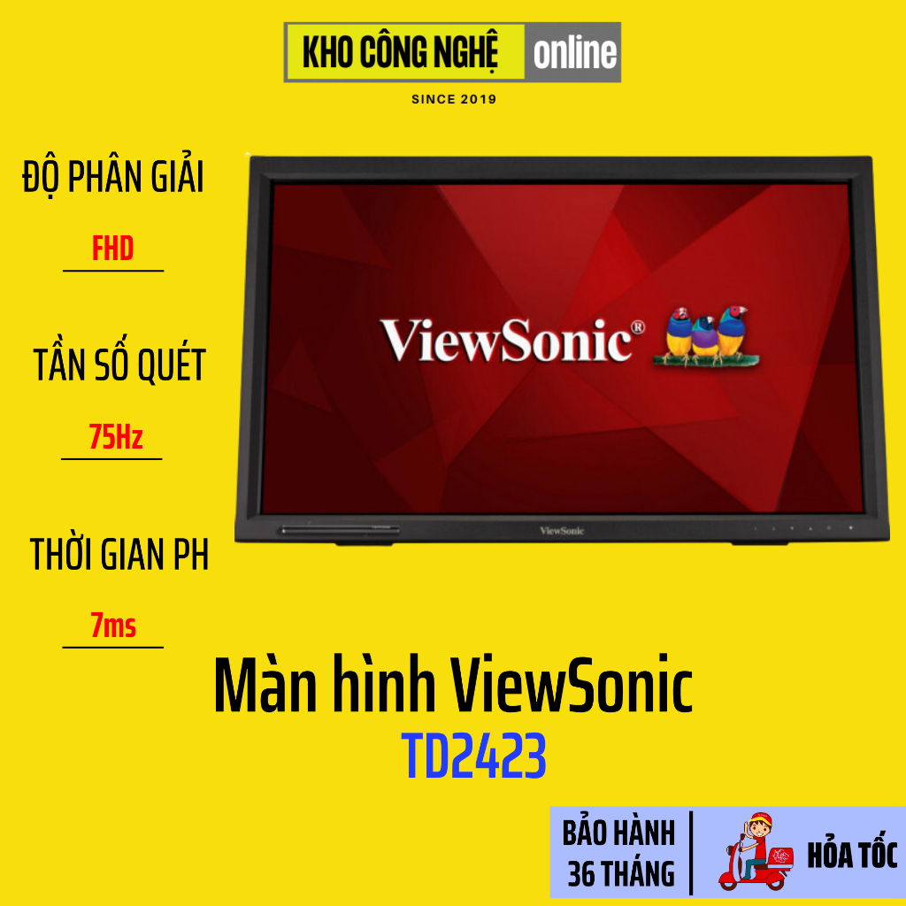 Viewsonic TD2423 - Màn hình cảm ứng Viewsonic TD2423 24 inch, Full HD ...