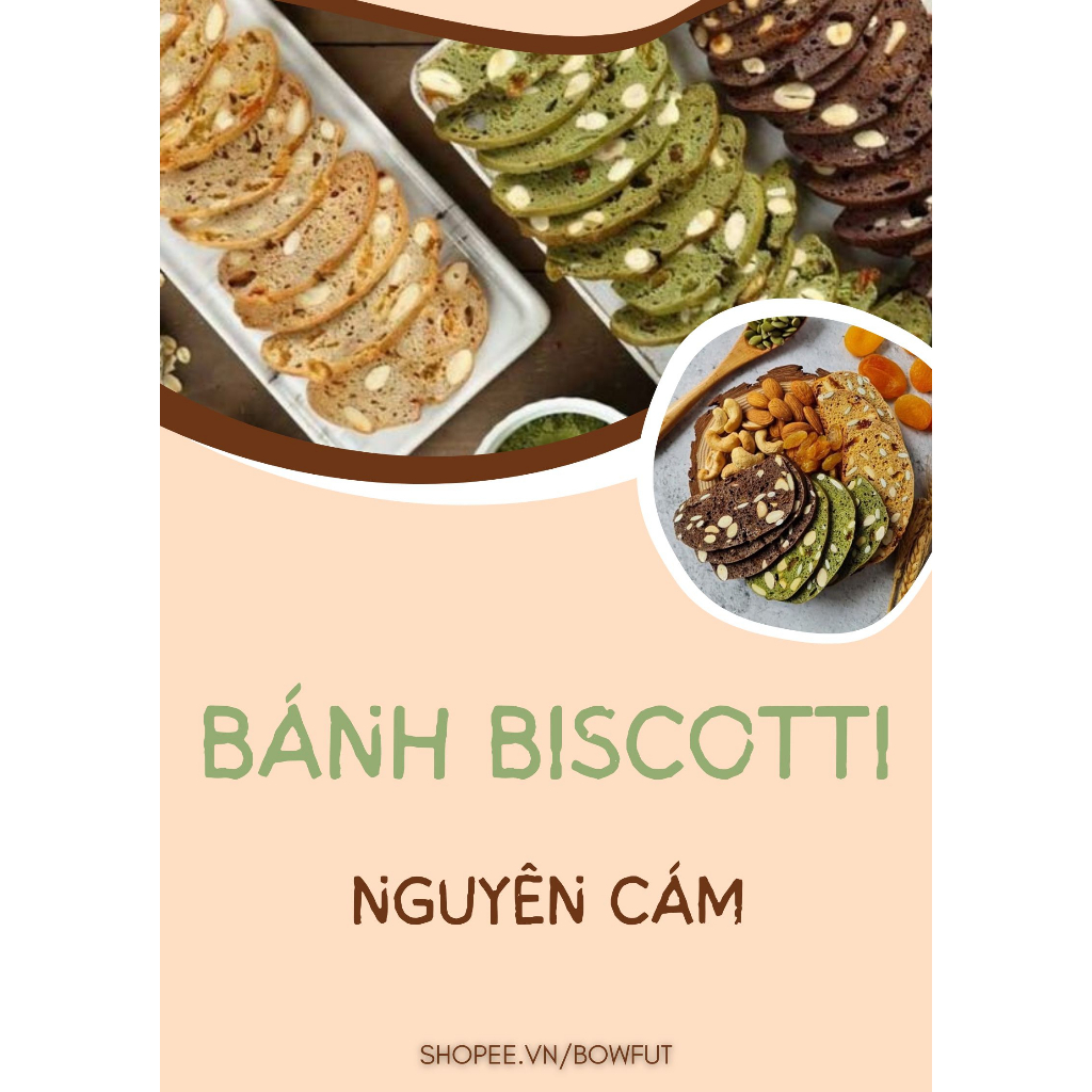 Bánh Biscotti Healthy 100% nguyên cám ăn kiêng, hỗ trợ giảm cân (300g ...