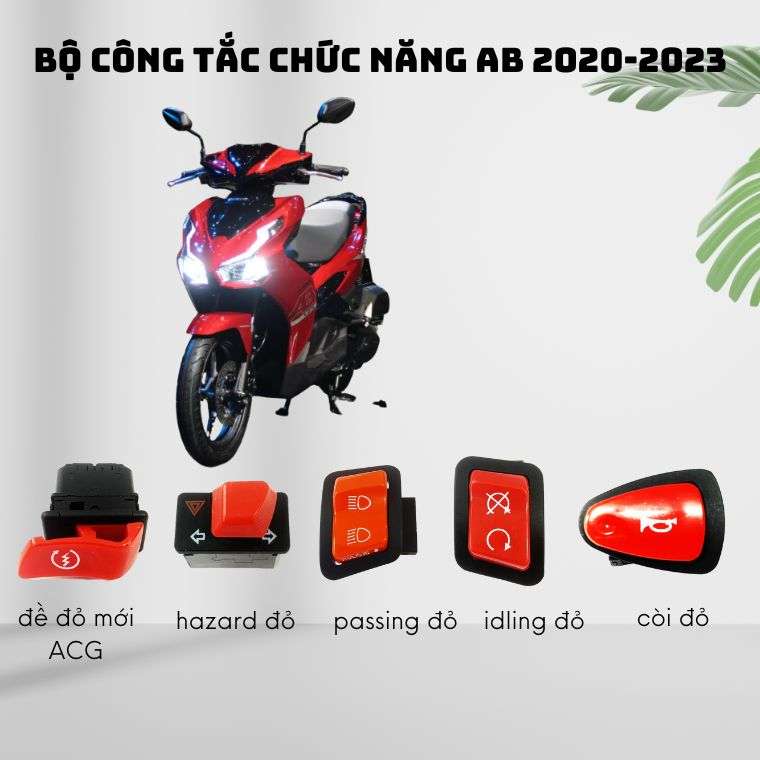 AB 2023 - Bộ công tắc chức năng màu đỏ cho AB 2020, AB2021, AB 2022, AB ...