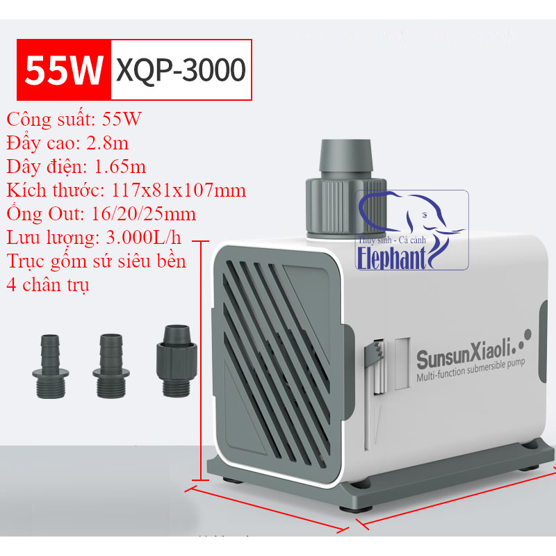 Máy bơm chìm thương hiệu cao cấp SunSun Xiaoli XQP dùng cho hồ cá cảnh ...