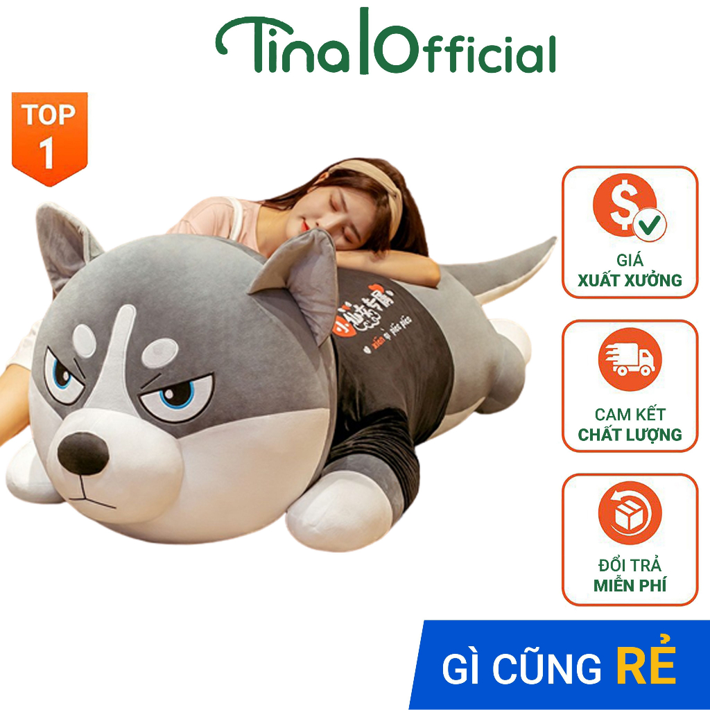 Gấu Bông Chó Husky Chó Ngáo Siêu To Khổng Lồ TINA OFFICIAL | Shopee ...