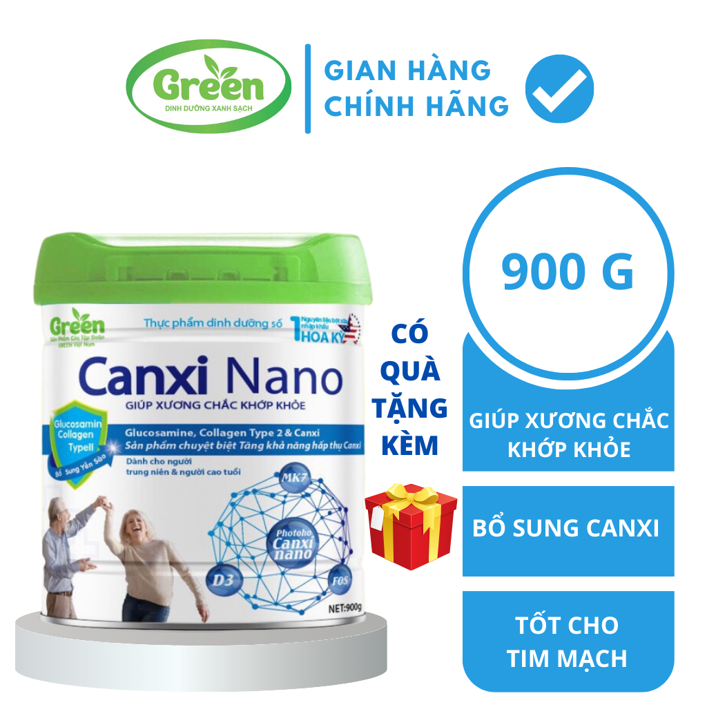 Greenmilk Sữa cho người già và trung niên Canxi Nano giúp xương khớp chắc khỏe và cải thiện cơ ...
