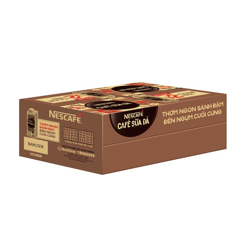 Thùng 24 hộp nescafe cafe sữa đá uống liền hộp 180ml ( hàng quét mã ...