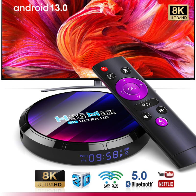 Tivi box android 13.0 Rockchip 3528 kết nối wifi 5G xem truyền hình ...