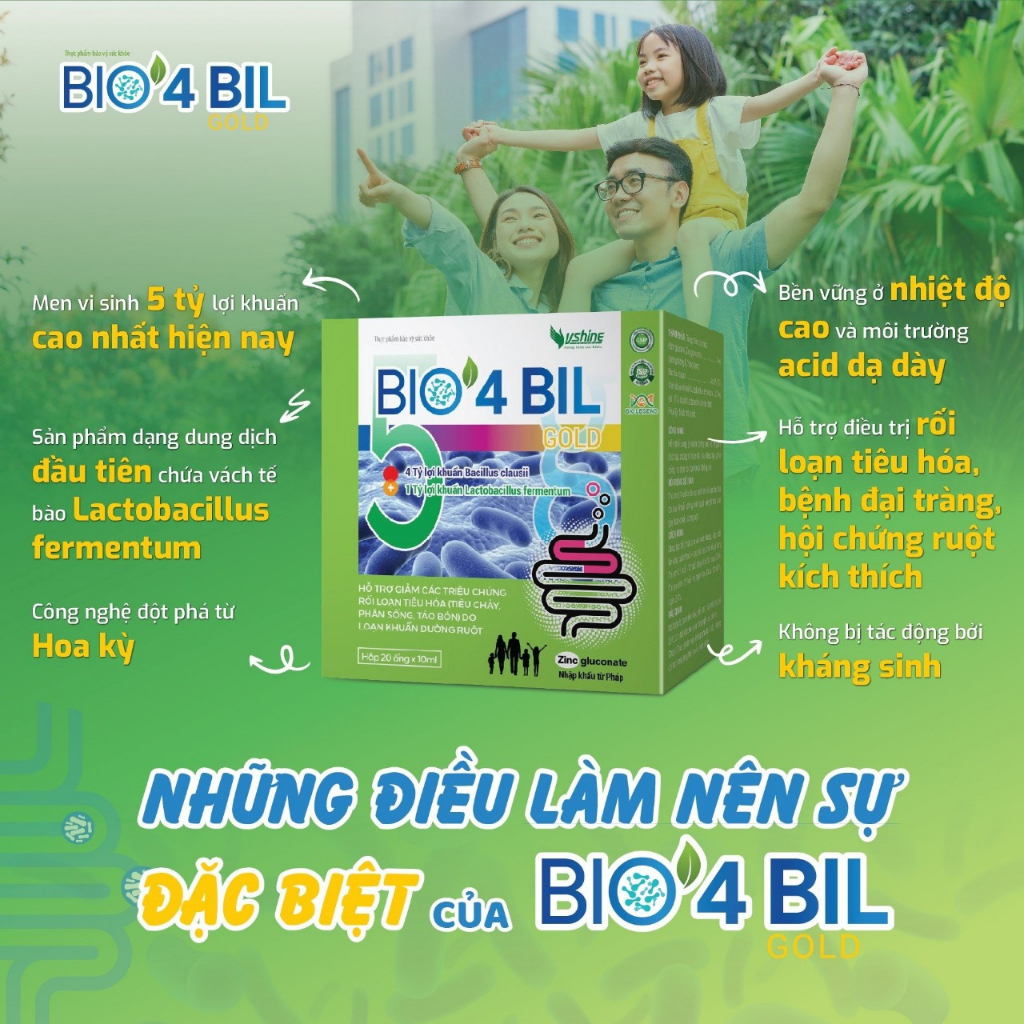 Men vi sinh Bio 4 Bil Gold 5 tỷ lợi khuẩn Hộp 20 ống hàng chính hãng ...