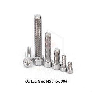 Set 10 con Ốc - Bulong Lục Giác Inox chìm 304 M3 M4 M5 M6 các độ dài 5mm 6mm 10mm 16mm 20mm ...