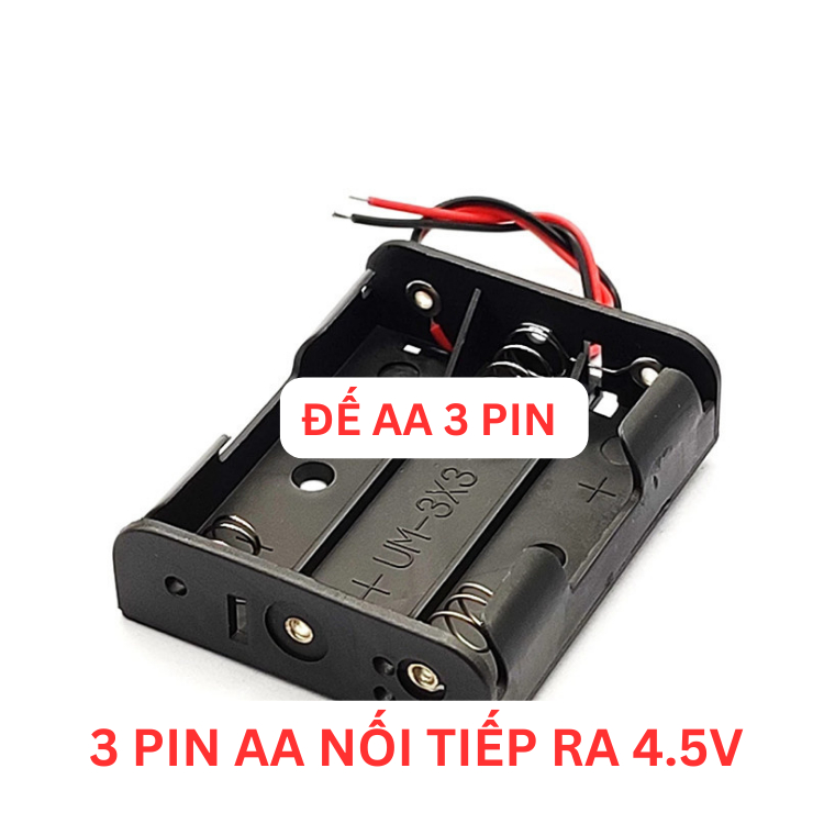 Đế pin khay pin AA đủ loại có công tắc và không công tắc 1.5v 3v 4.5v ...