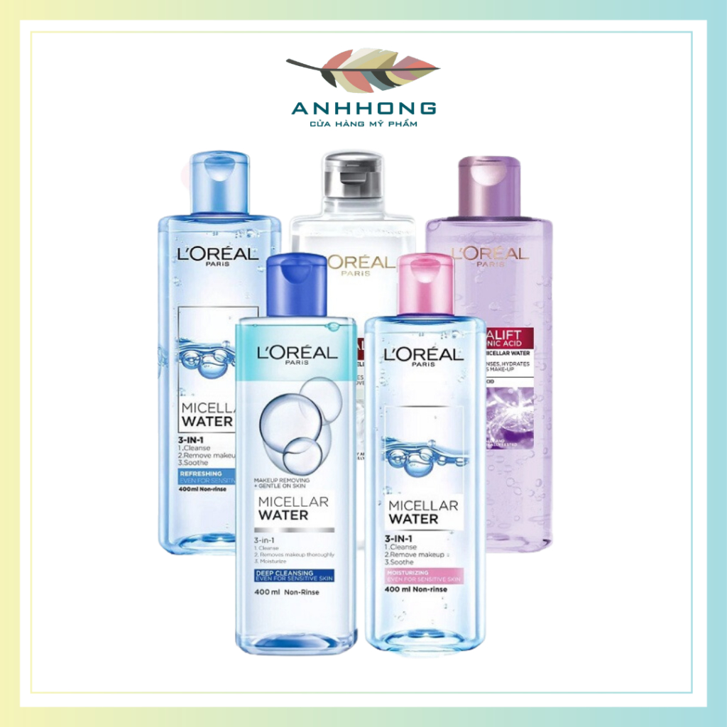 Nước Tẩy Trang Cho Mọi Loại Da L'Oreal Paris 3in1 Micellar Water 95ml / 400ml | Shopee Việt Nam