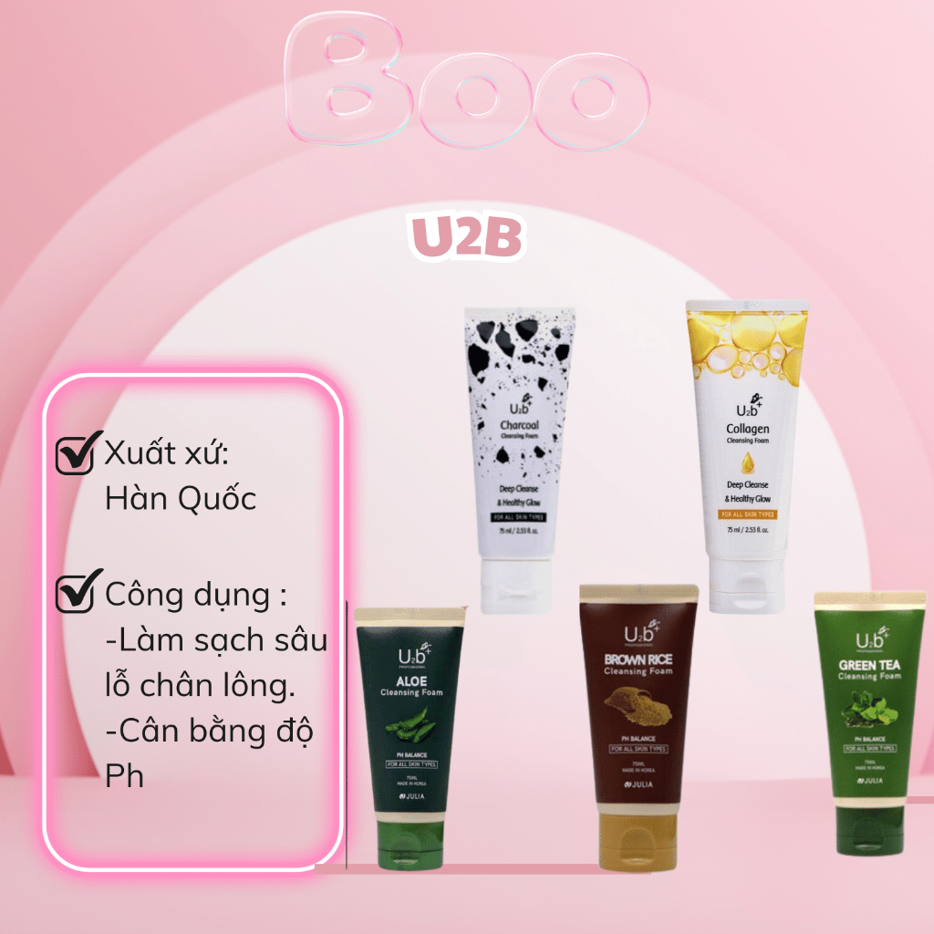 Sữa rửa mặt làm sạch da U2b - 75ml | Shopee Việt Nam