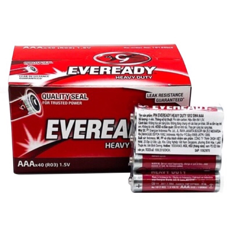 Pin Eveready lốc 4 viên 2A 1015- 3A 1012 heavy duty | Shopee Việt Nam