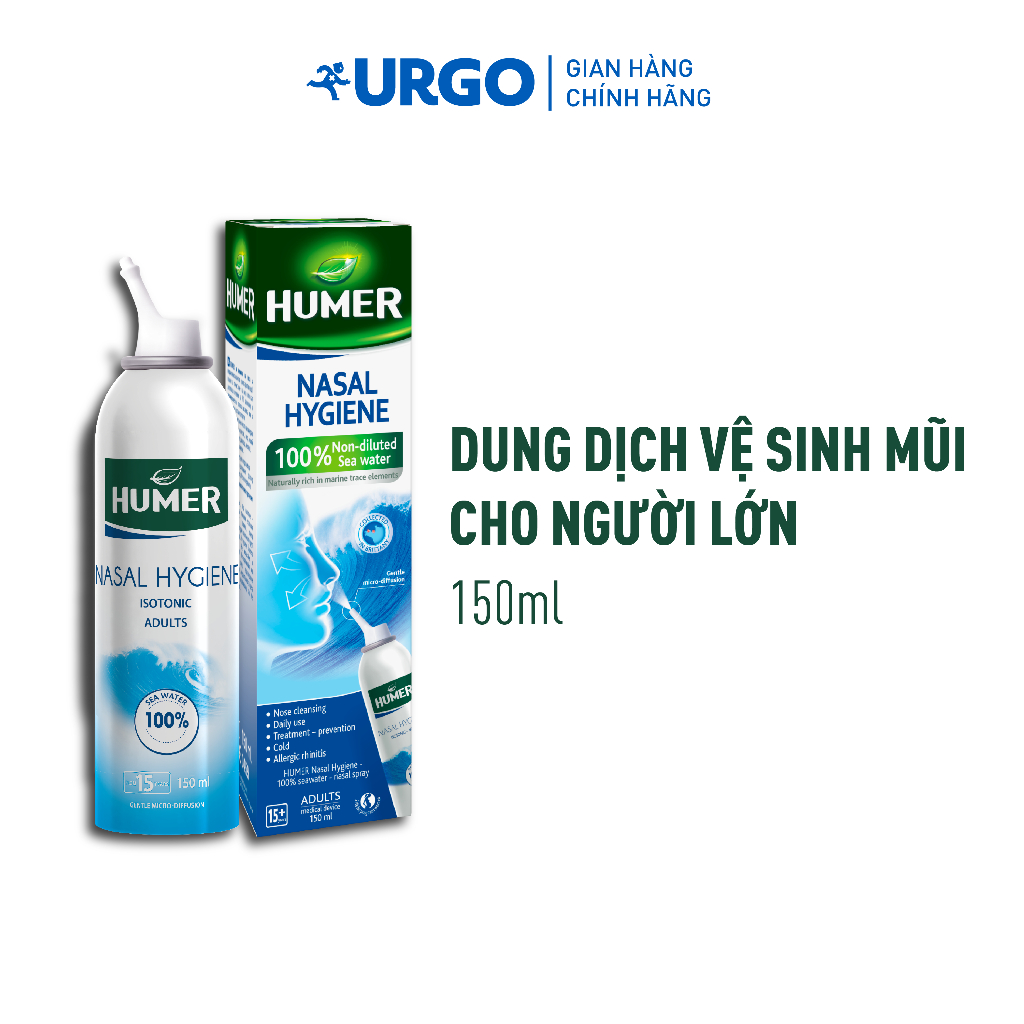Dung Dịch Xịt Mũi Humer Nasal Hygiene Dùng Cho Người Lớn Giúp Vệ Sinh ...