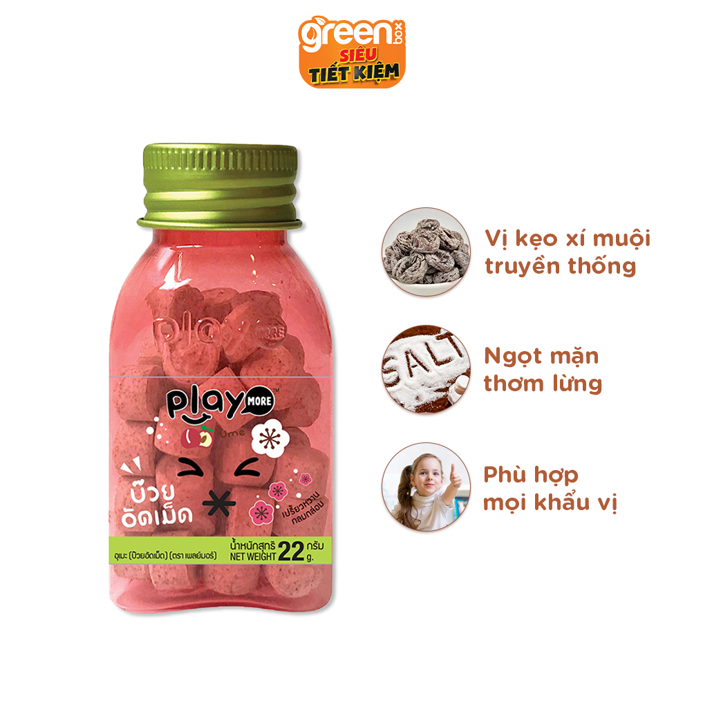 Combo 3 hũ kẹo xí muội Playmore 22g | Shopee Việt Nam