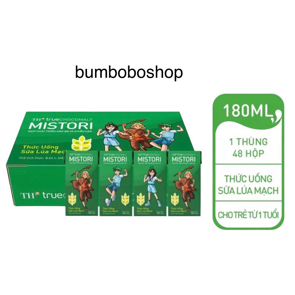 Thùng 48 hộp sữa lúa mạch CHOCOMALT MISTORI của TH (180ml/hộp) - date 6 ...