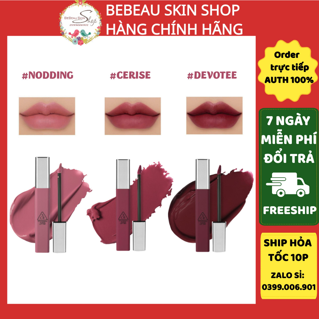 [NEW 2023] SON 3CE CLOUD LIP TINT MÀU MỚI NODDING - CERISE - DEVOTEE ...