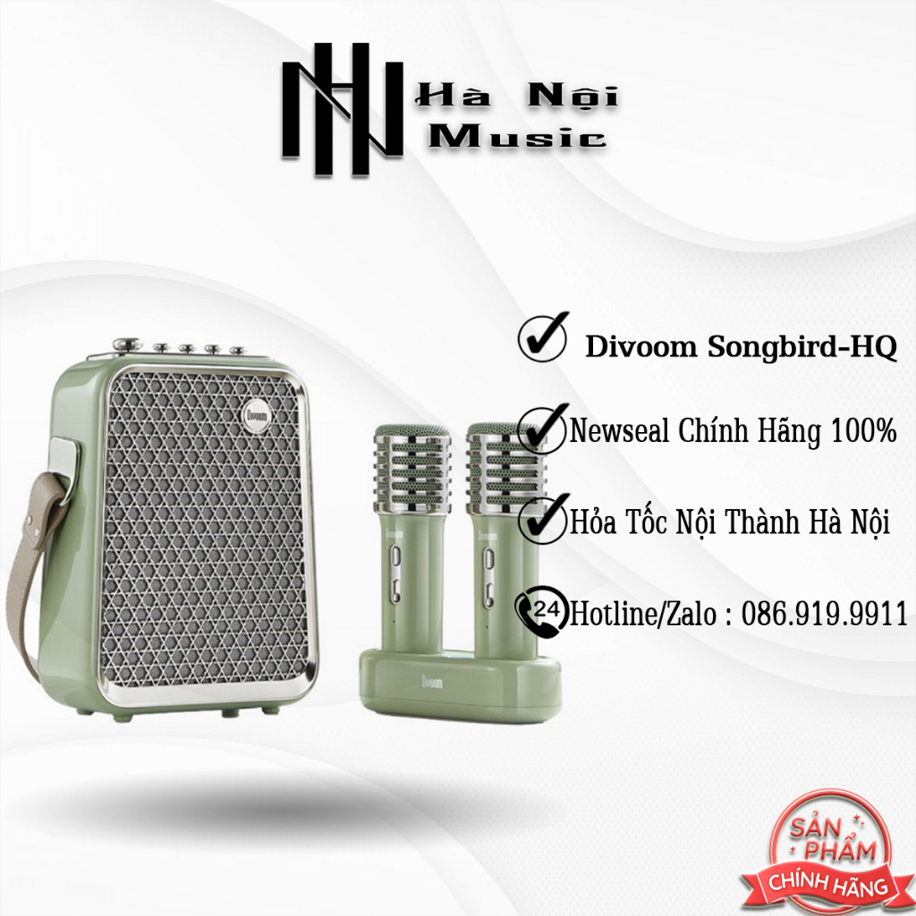 Loa Divoom SongBird-HQ Kèm 2 Mic Tích Hợp 50w Chính Hãng - Bảo Hành 12 ...