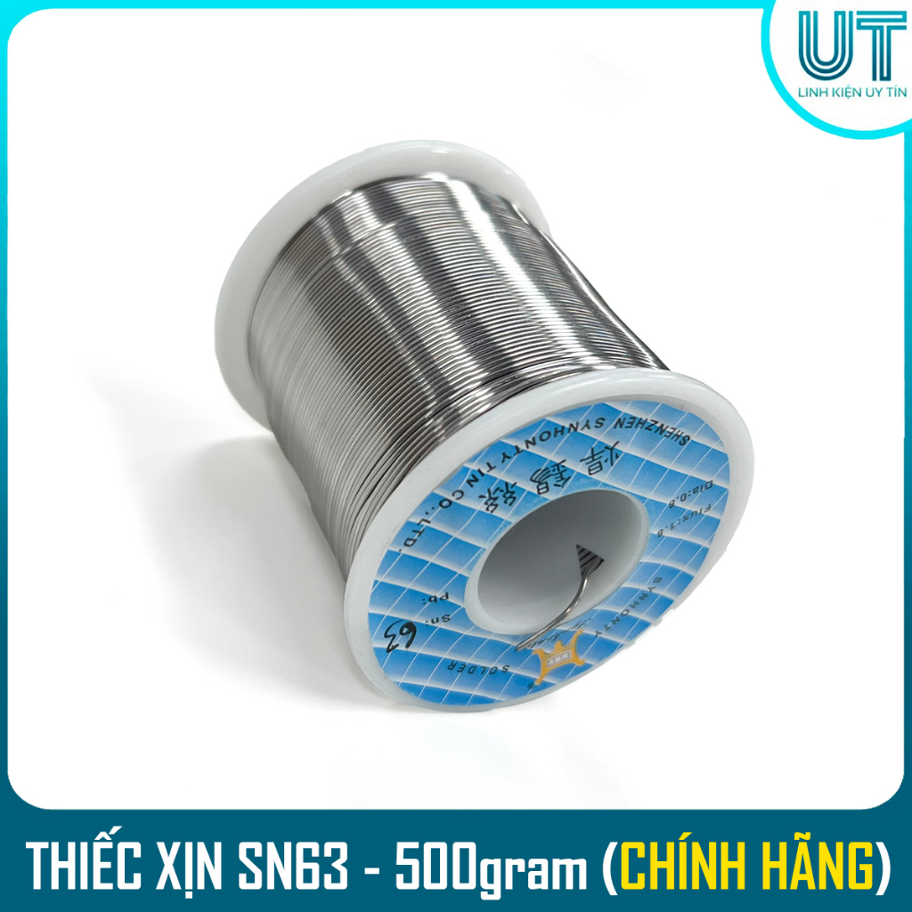 Thiếc Hàn Xịn Không Chì SN63 cuộn 500G đủ kích thước sợi 0.6, 0.8, 1.0 ...