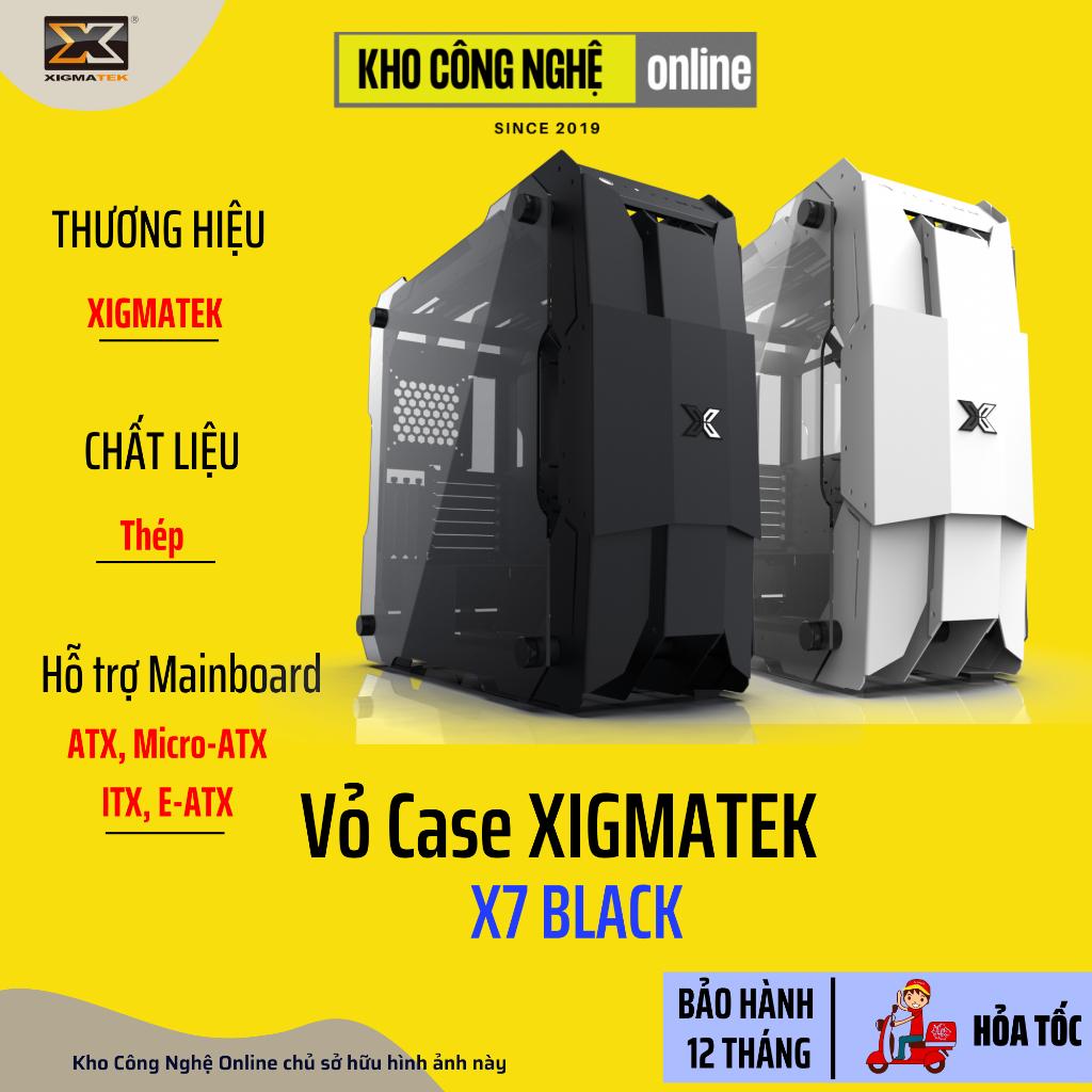 Vỏ Case Máy Tính XIGMATEK X7 BLACK (EN46218) - PREMIUM GAMING E-ATX ...