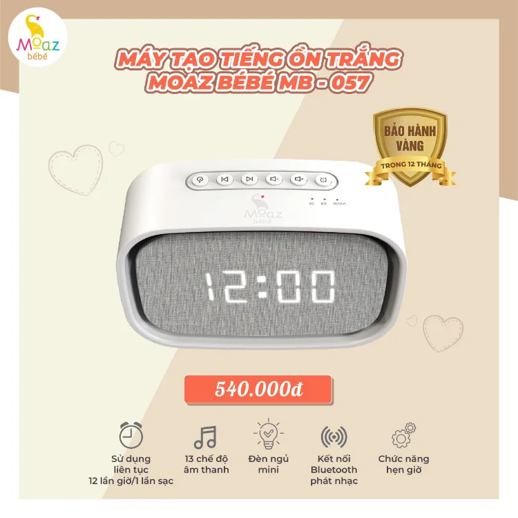 Máy tạo tiếng ồn trắng có đèn ngủ Moaz Bebe MB057, Suzy Baby | Shopee ...
