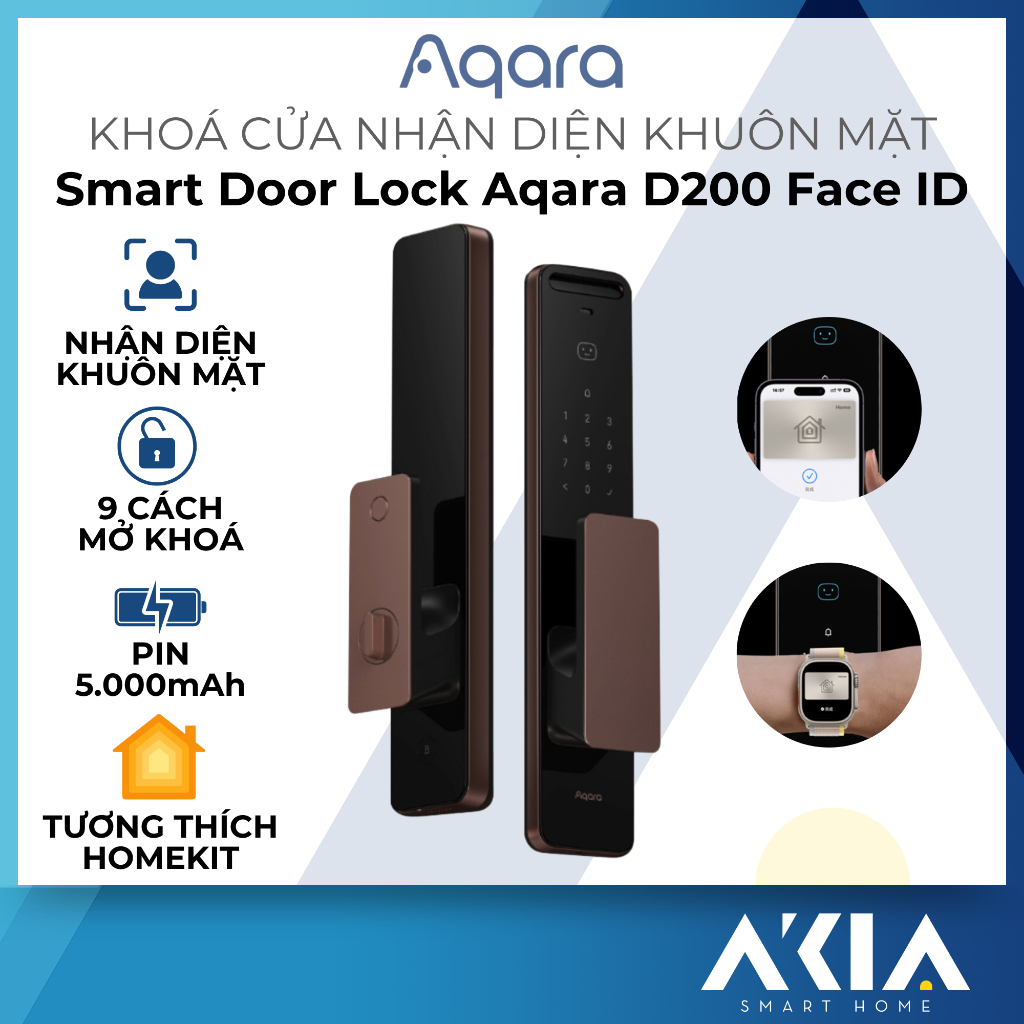 Khoá thông minh nhận diện khuôn mặt Aqara D200i Smart Door Lock Aqara ...