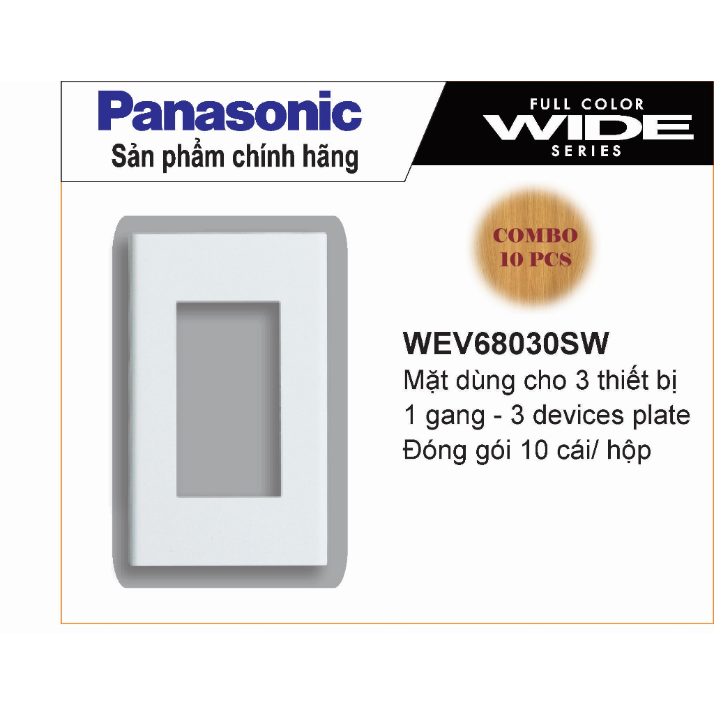 Mặt 3 thiết bị và ổ cắm đôi 3 chấu WEV68030SW + WEV1582SW chính hãng ...