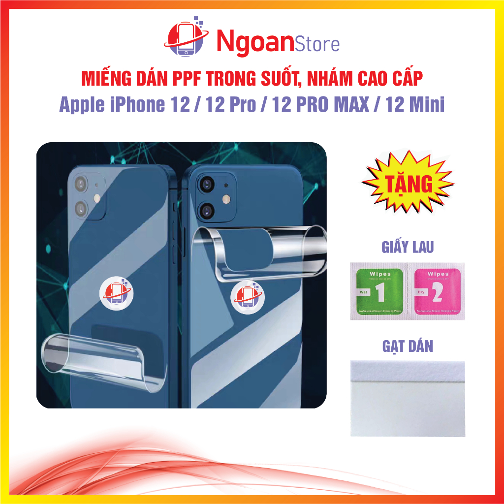 Miếng dán PPF cho điện thoại Apple iPhone 12 / 12 Pro / 12 Pro Max / 12 ...