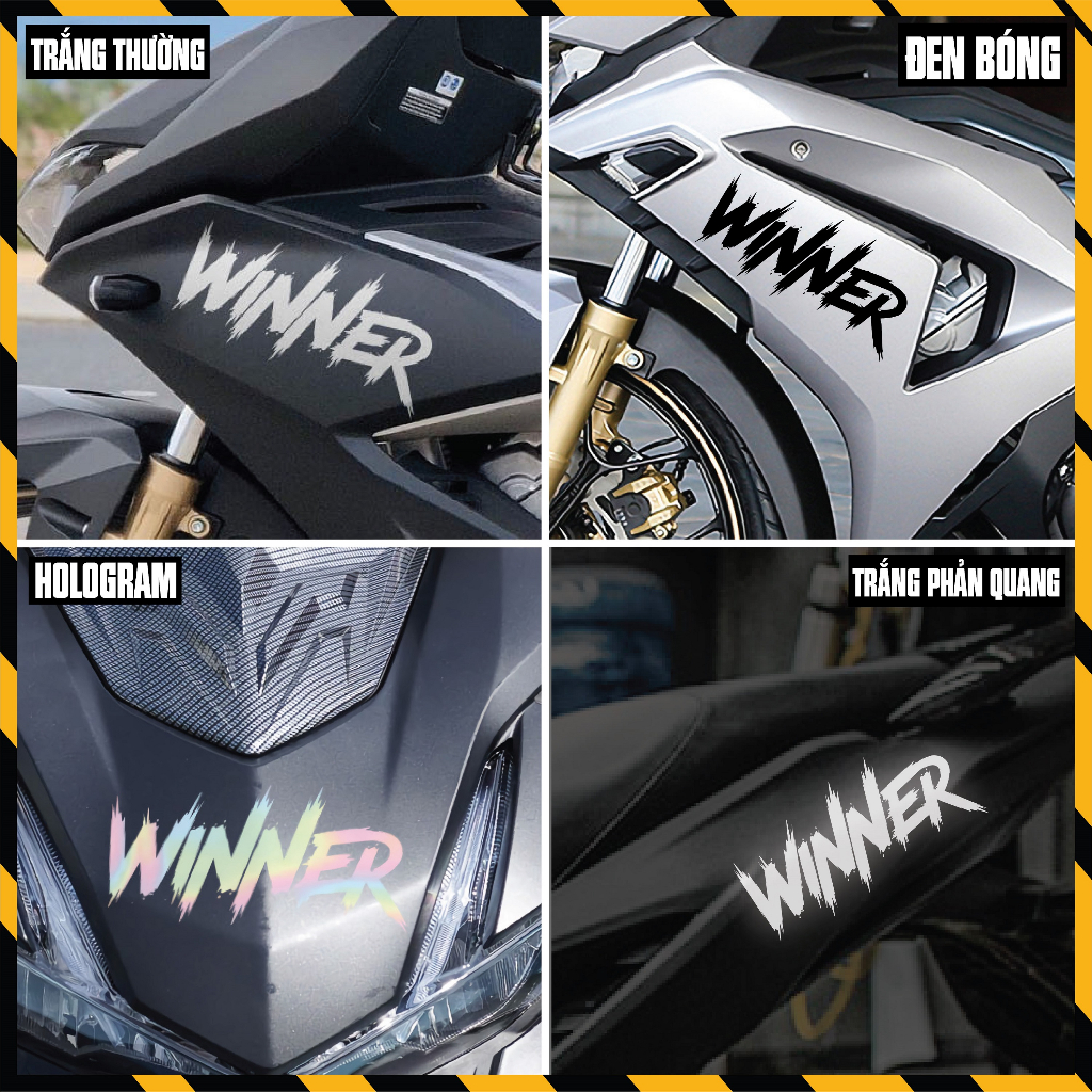 [1 Chiếc] Team Decal Dán Xe Máy Winner Phản Quang | DVT-WINNER | Tem ...