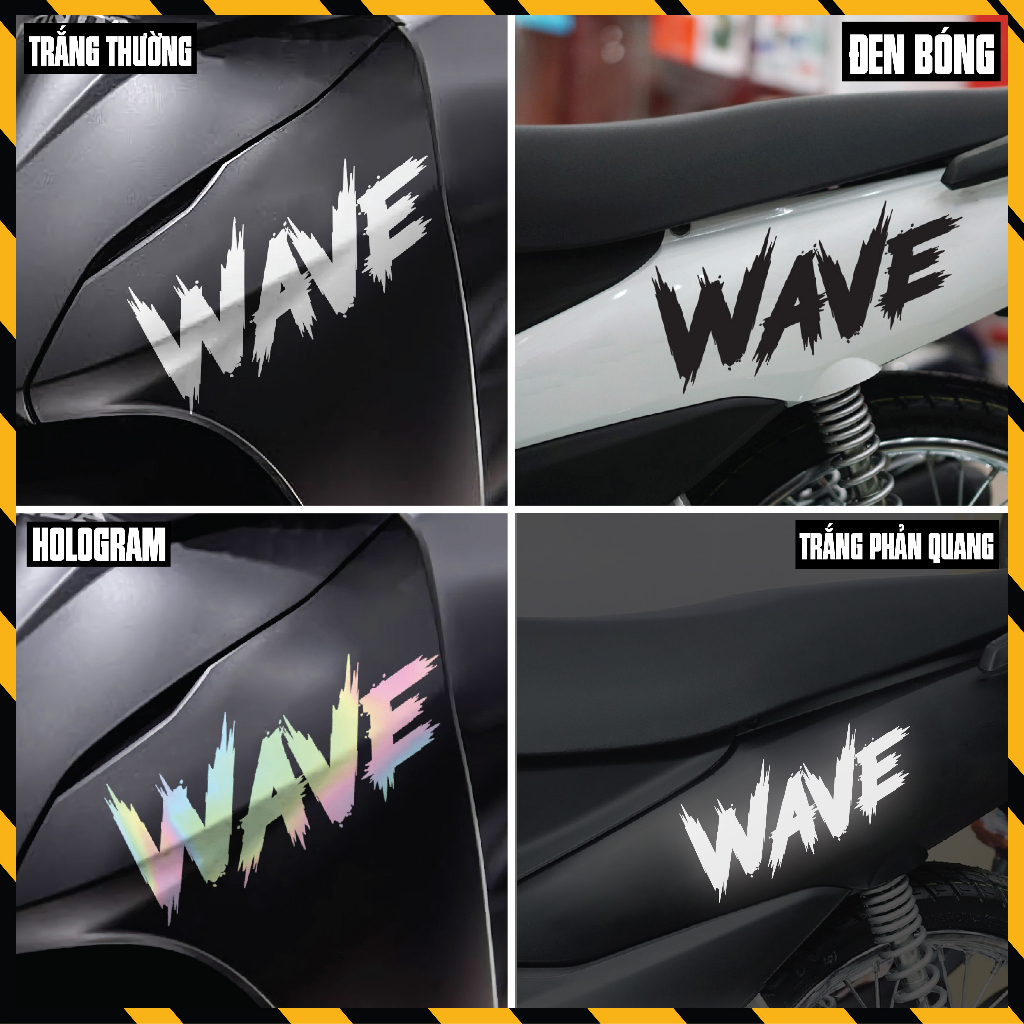 [1 Chiếc] Team Decal Dán Xe Máy Wave Alpha Phản Quang | DVT-WAVE | Tem ...