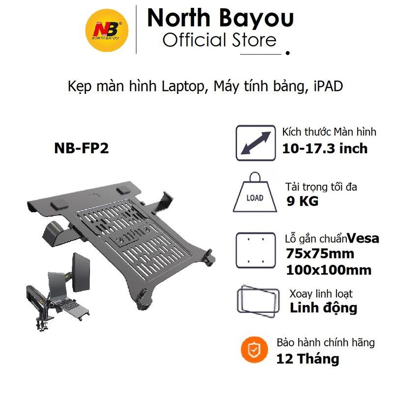 Giá Đỡ Laptop Đa Năng NB FP2 (10"- 17") Gắn Chung Với Các Tay Đỡ Màn ...