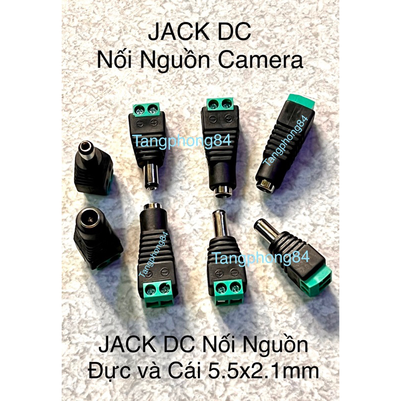 Jack DC Nối Nguồn Camera , jack DC nối nguồn đực và cái 5.5x2.1mm ...