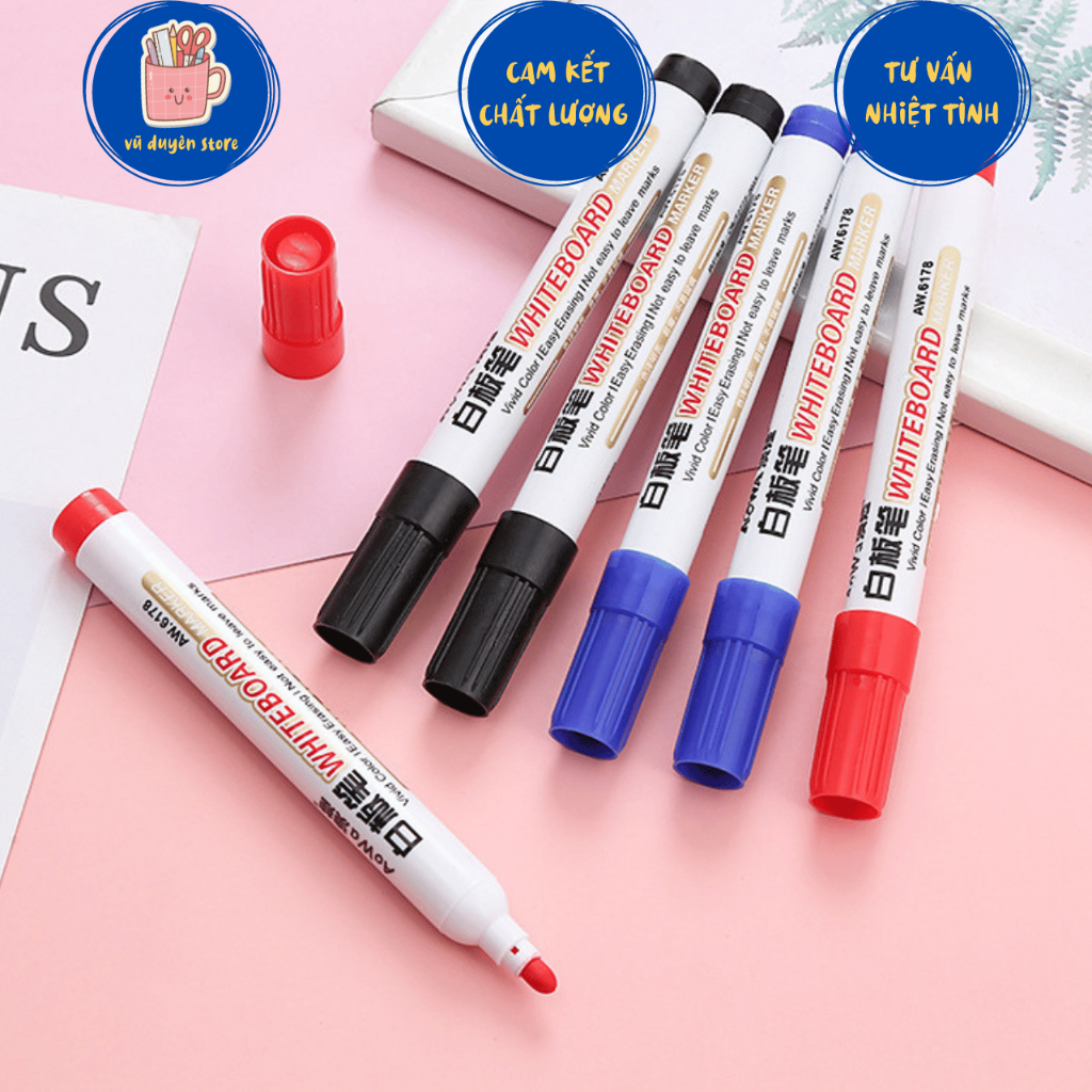 Bút lông viết bảng trắng có thể xóa được màu xanh, đỏ, đen tiện lợi ...
