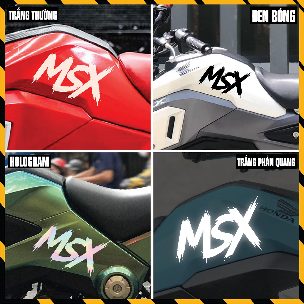 [1 Chiếc] Team Decal Dán Xe Máy MSX Phản Quang | DVT-MSX | Tem Sticker ...