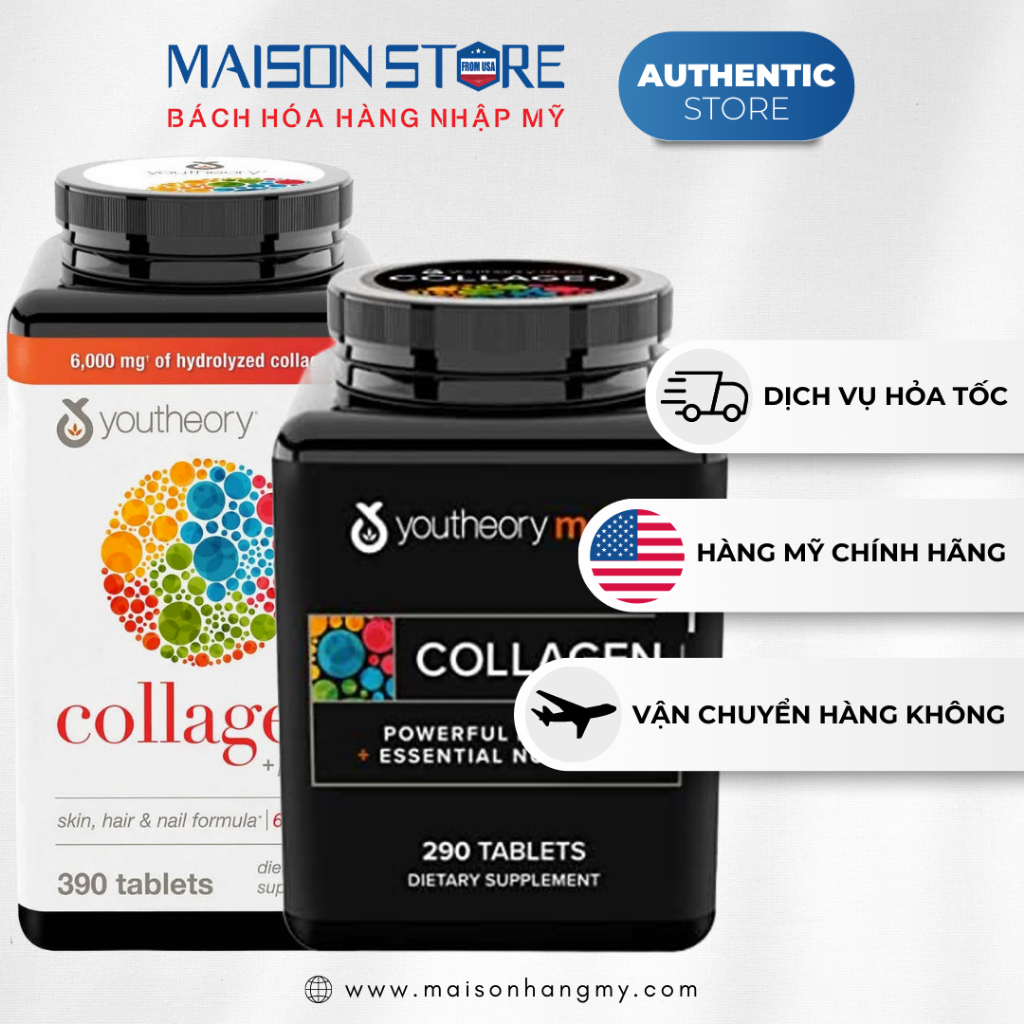 VIÊN UỐNG COLLAGEN CHO NAM & NỮ GIỚI YOUTHEORY MEN 1,2&3 - Hàng Nhập ...