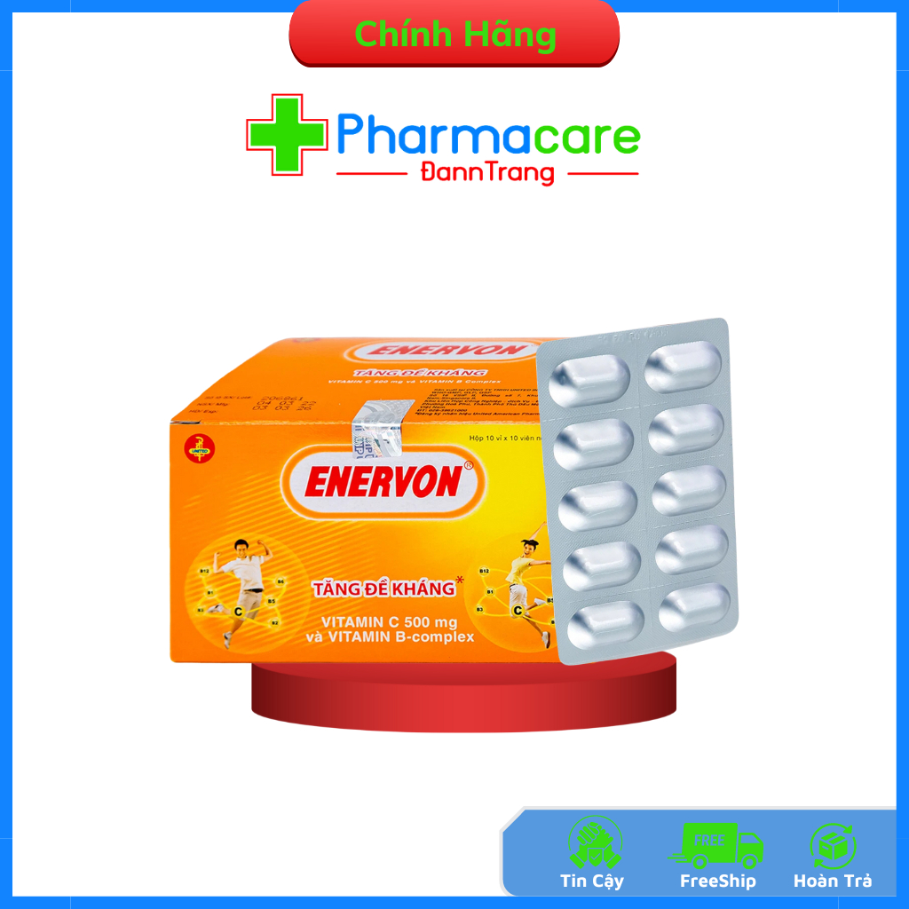 Enervon bổ sung vitamin C và vitamin nhóm B giúp tăng đề kháng - Vỉ 10 ...