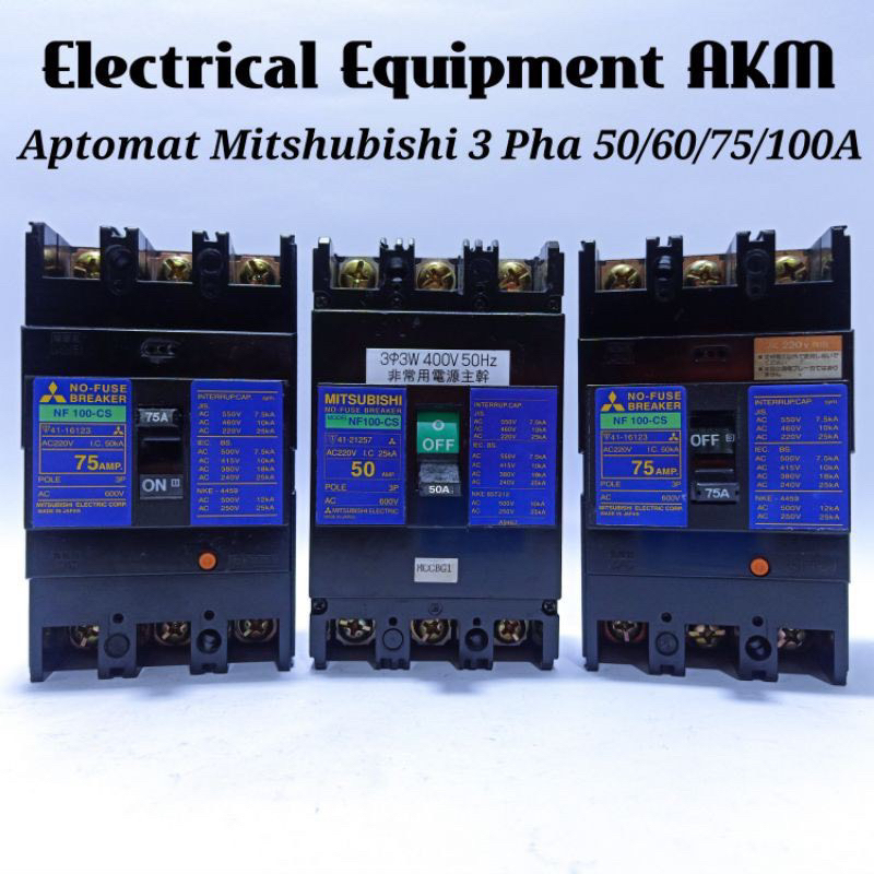 Aptomat 3 Pha Mitsubishi,Fuji 50A~75A~100A~150A~200A~250A (Hàng Nhật Đã Qua Sử Dụng- Mới 75-90% ...