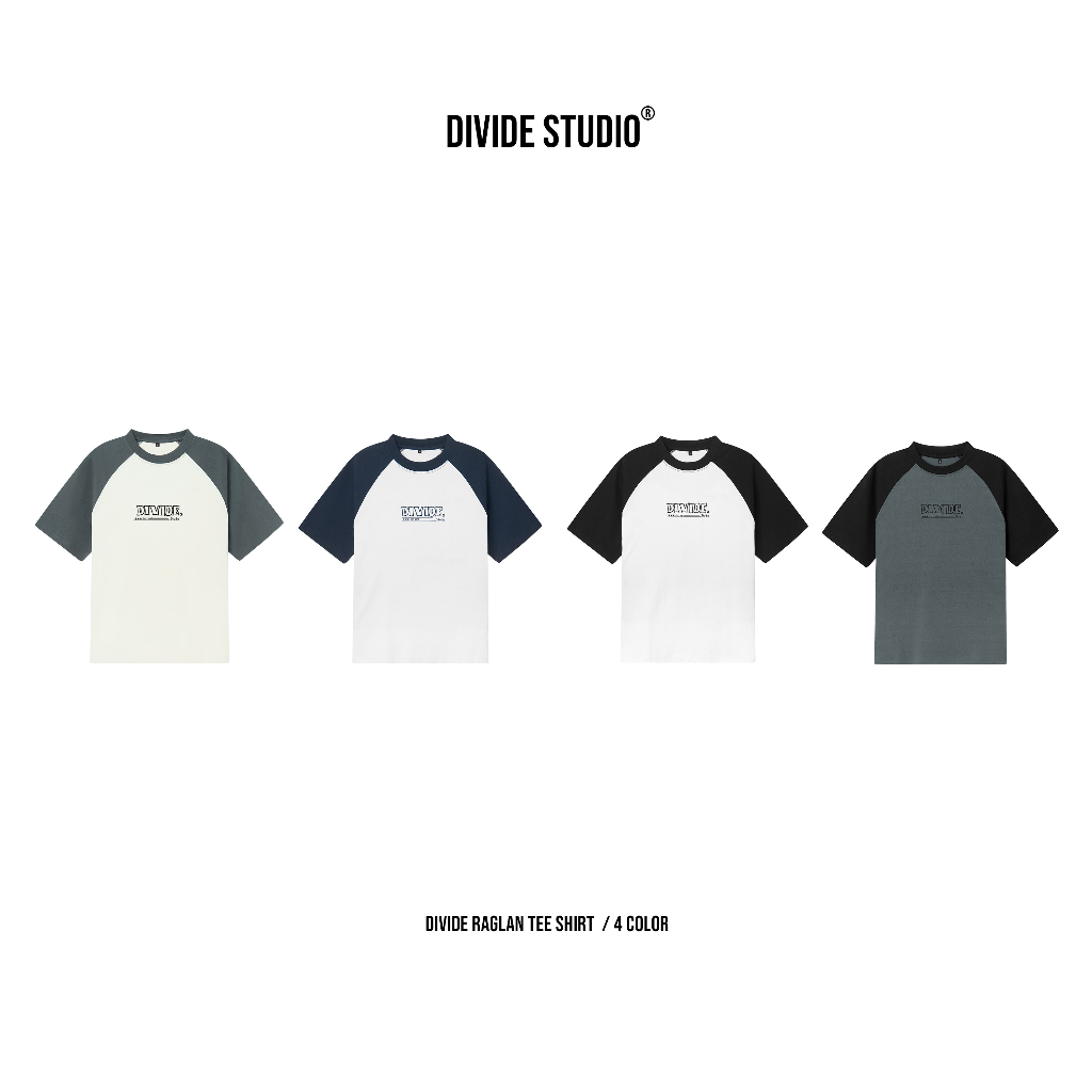 ÁO THUN RAGLAN UNISEX DIVIDE BRAND CO DÃN, FORM RỘNG | Shopee Việt Nam